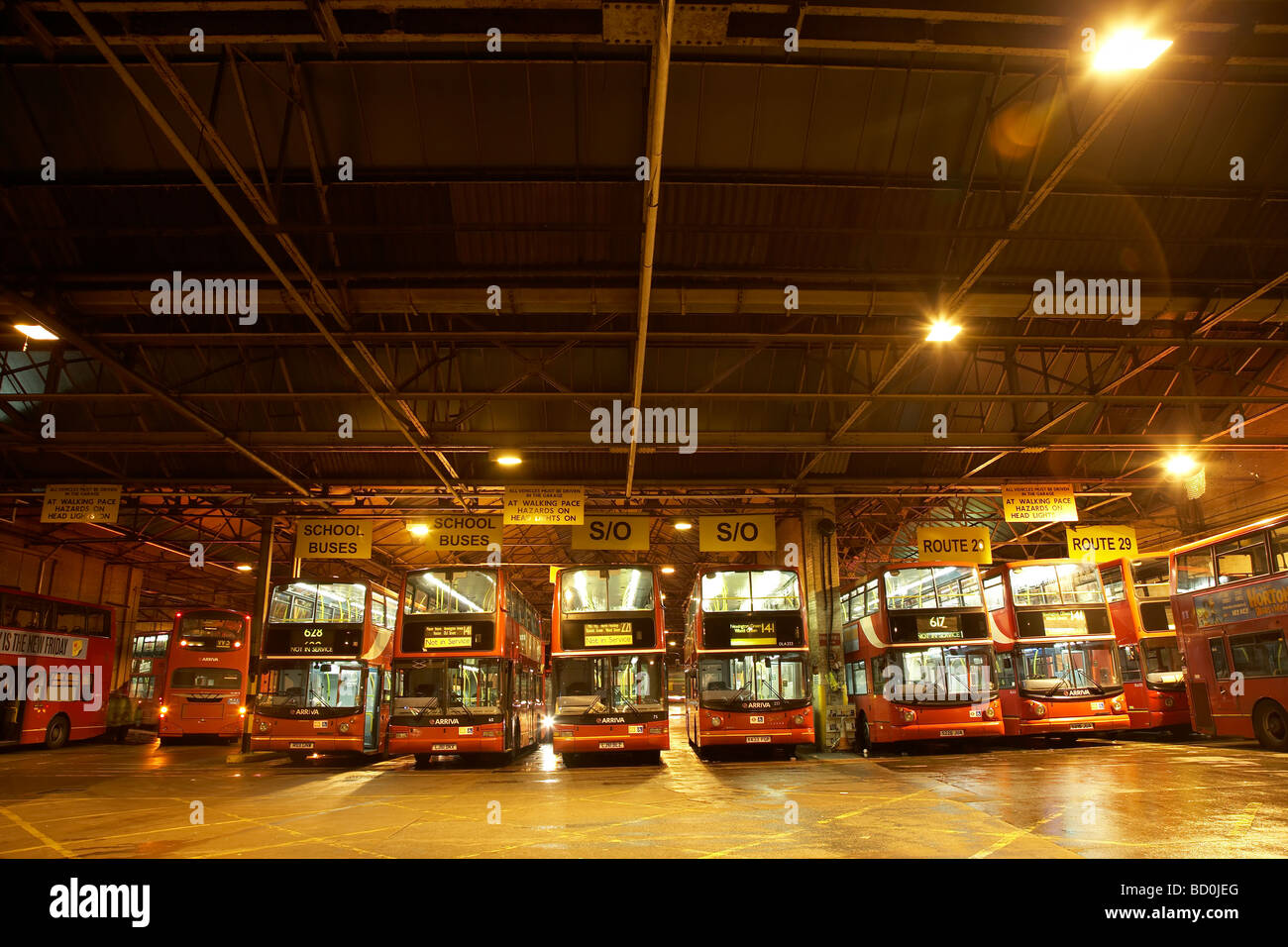 London transport bus depot hi-res stock photography and images - Alamy
