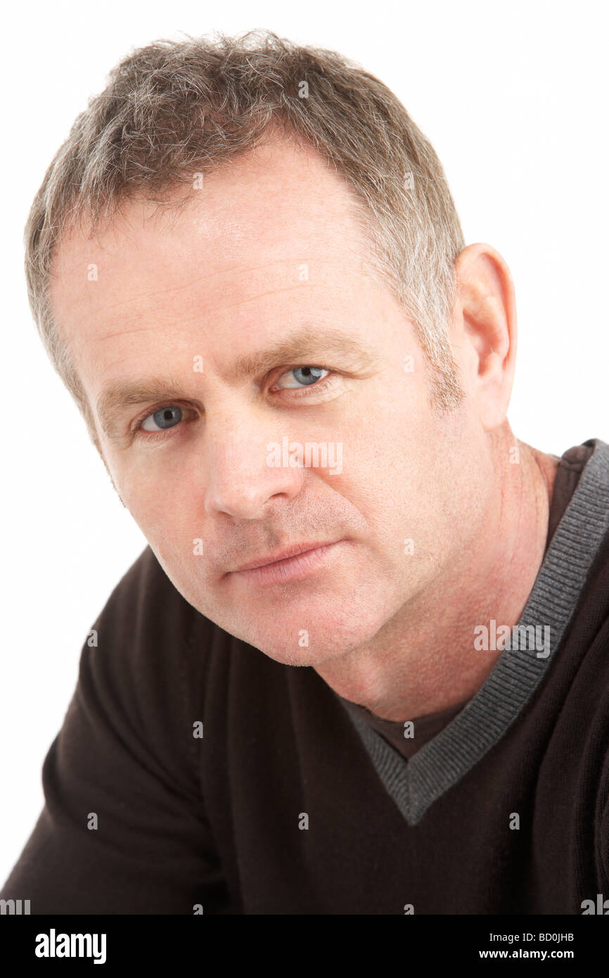 Portrait Of Middle Aged Man Stock Photo - Alamy
