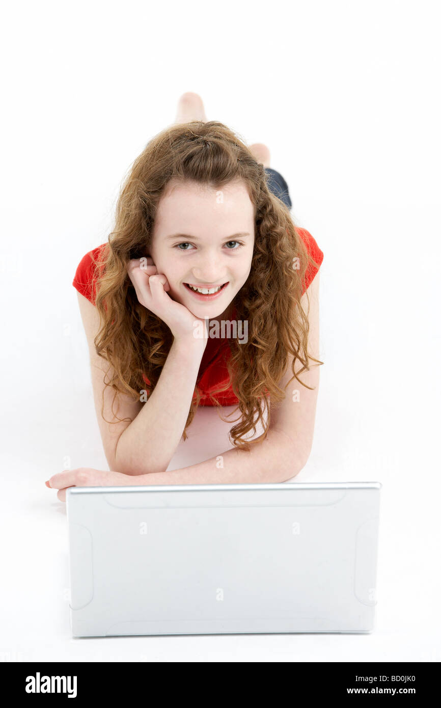 Teen laptop view view Cut Out Stock Images & Pictures - Alamy