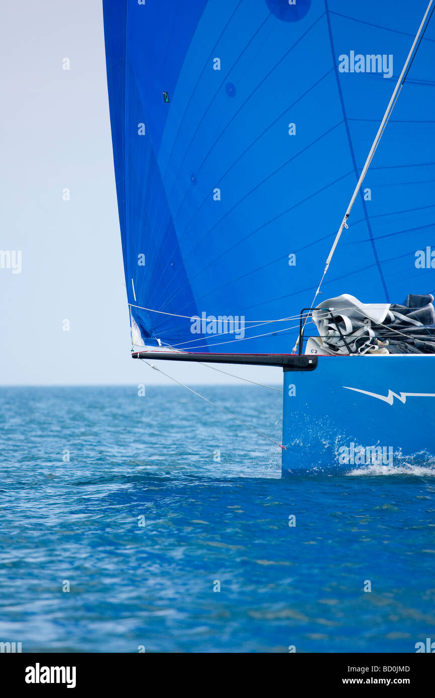 A close-up of the bow of a racing sailboat Stock Photo - Alamy