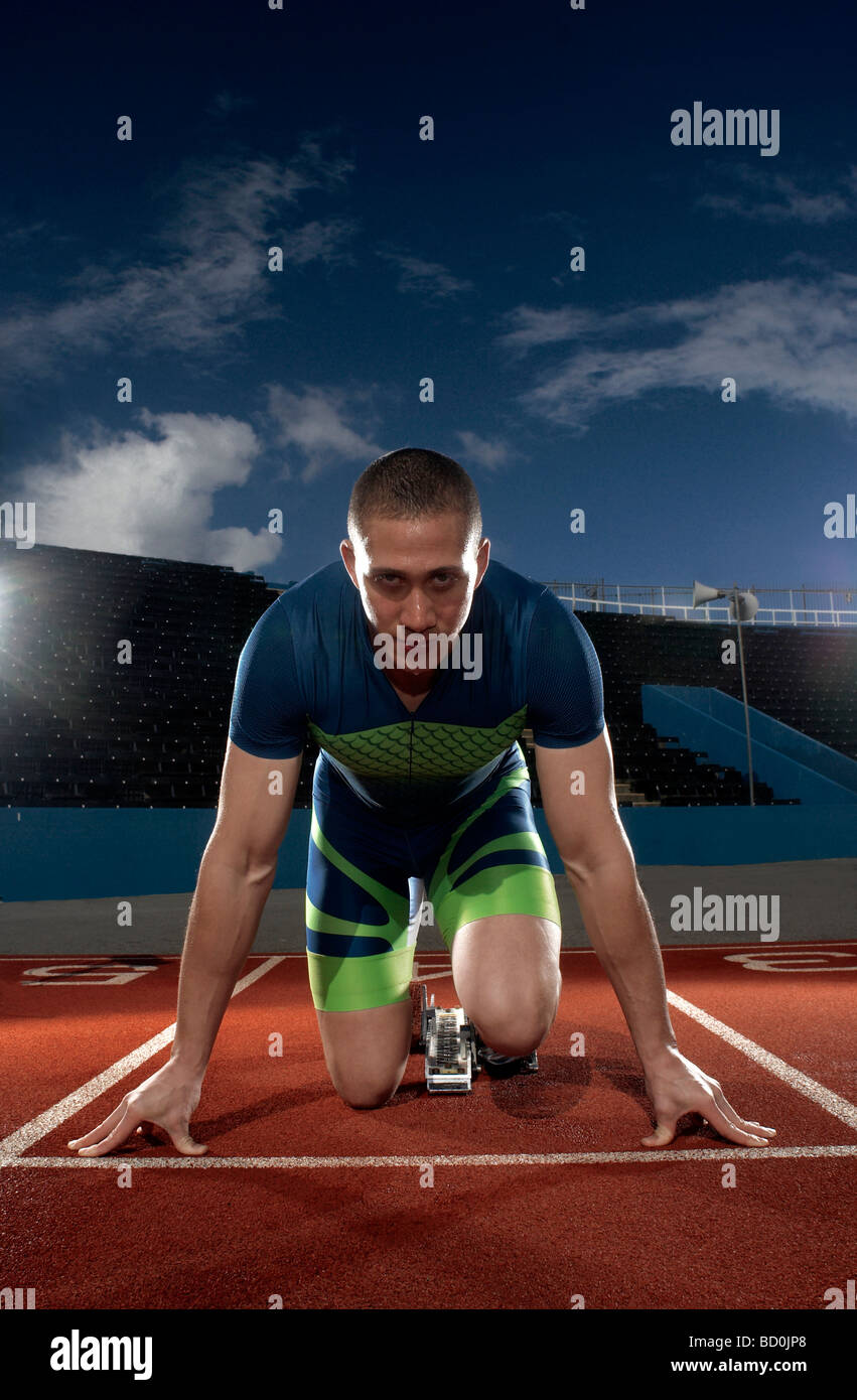 athlete at start Stock Photo - Alamy