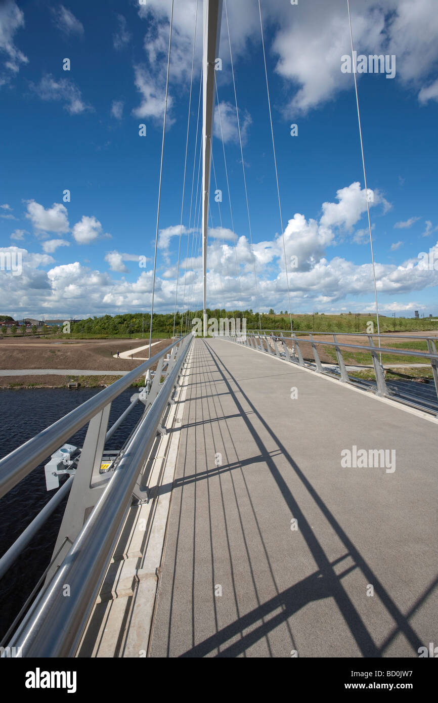 The new Infinity Bridge in Stockton on Tees, Teesside, England Stock ...