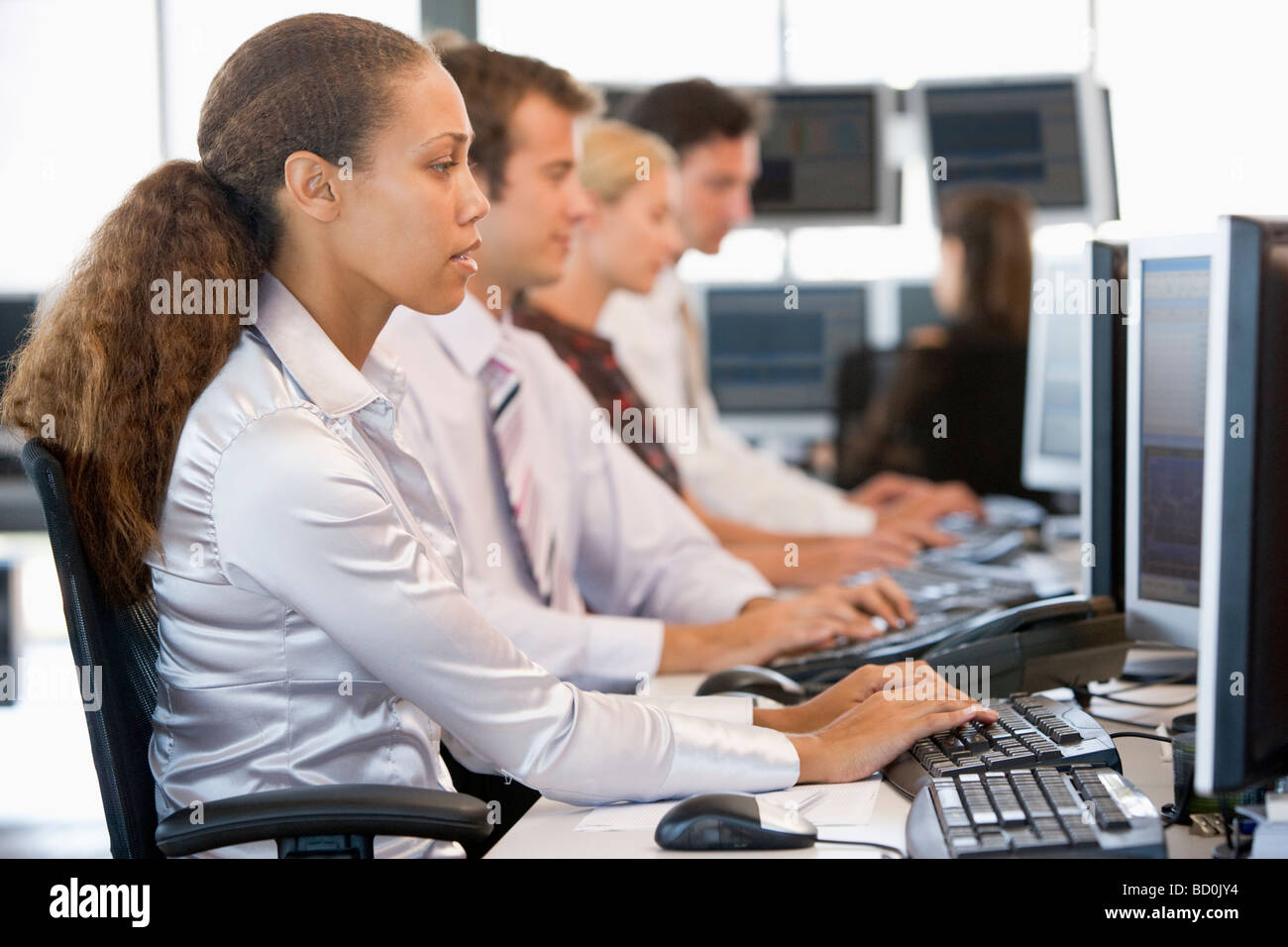Men row computers hi-res stock photography and images - Alamy