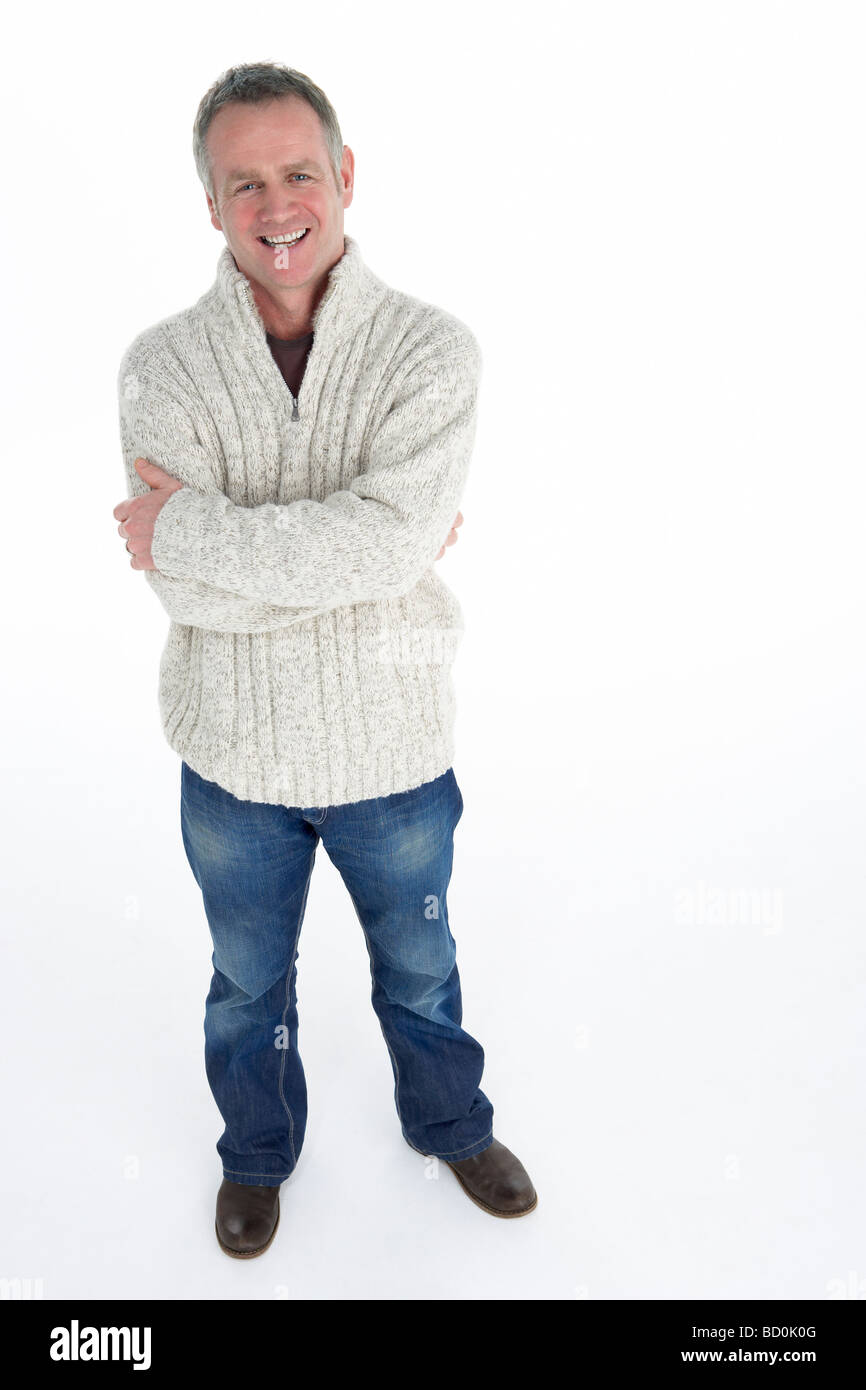 Portrait Of Middle Aged Man Stock Photo - Alamy