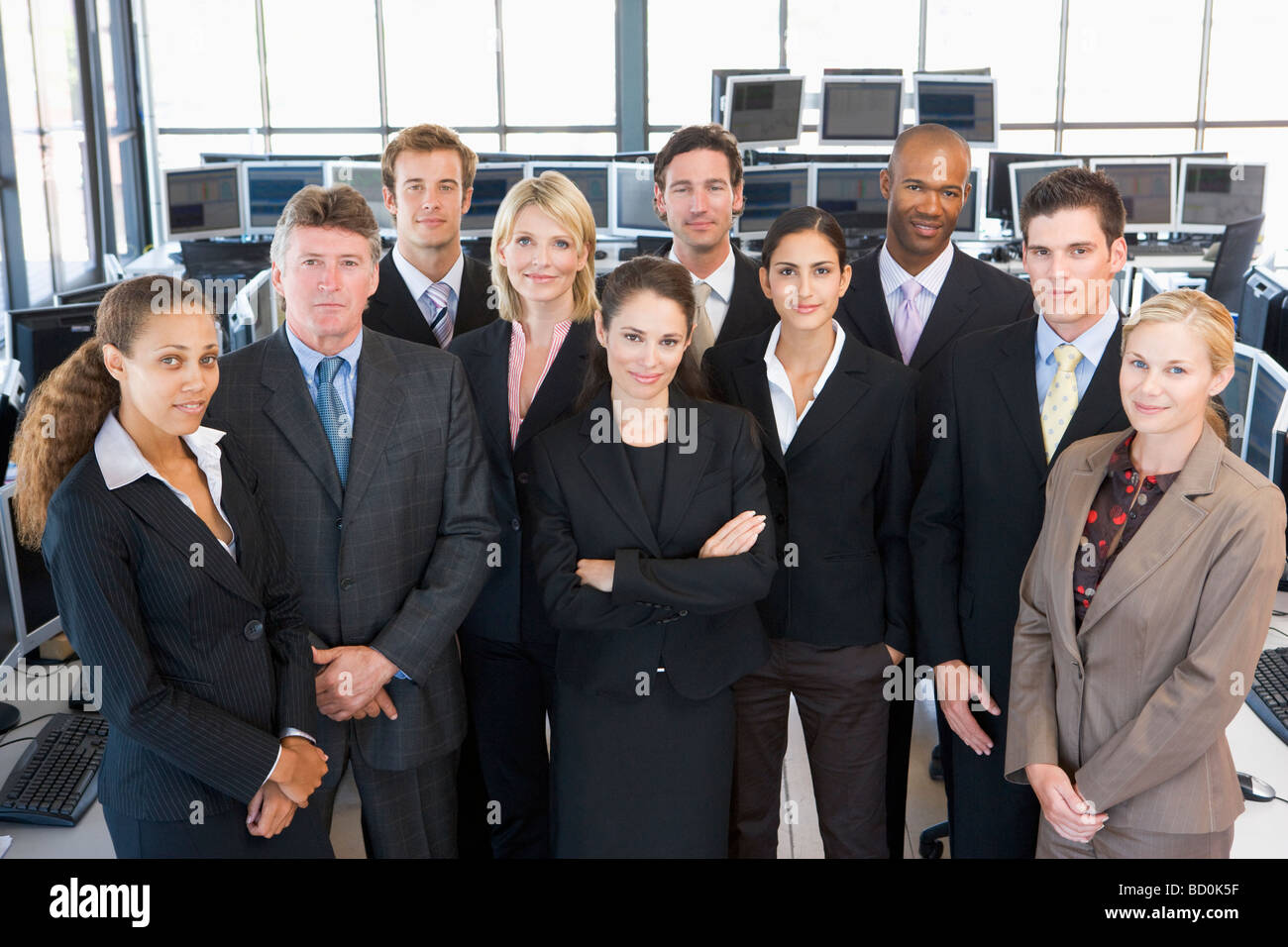 Group Shot Of Stock Traders Stock Photo - Alamy