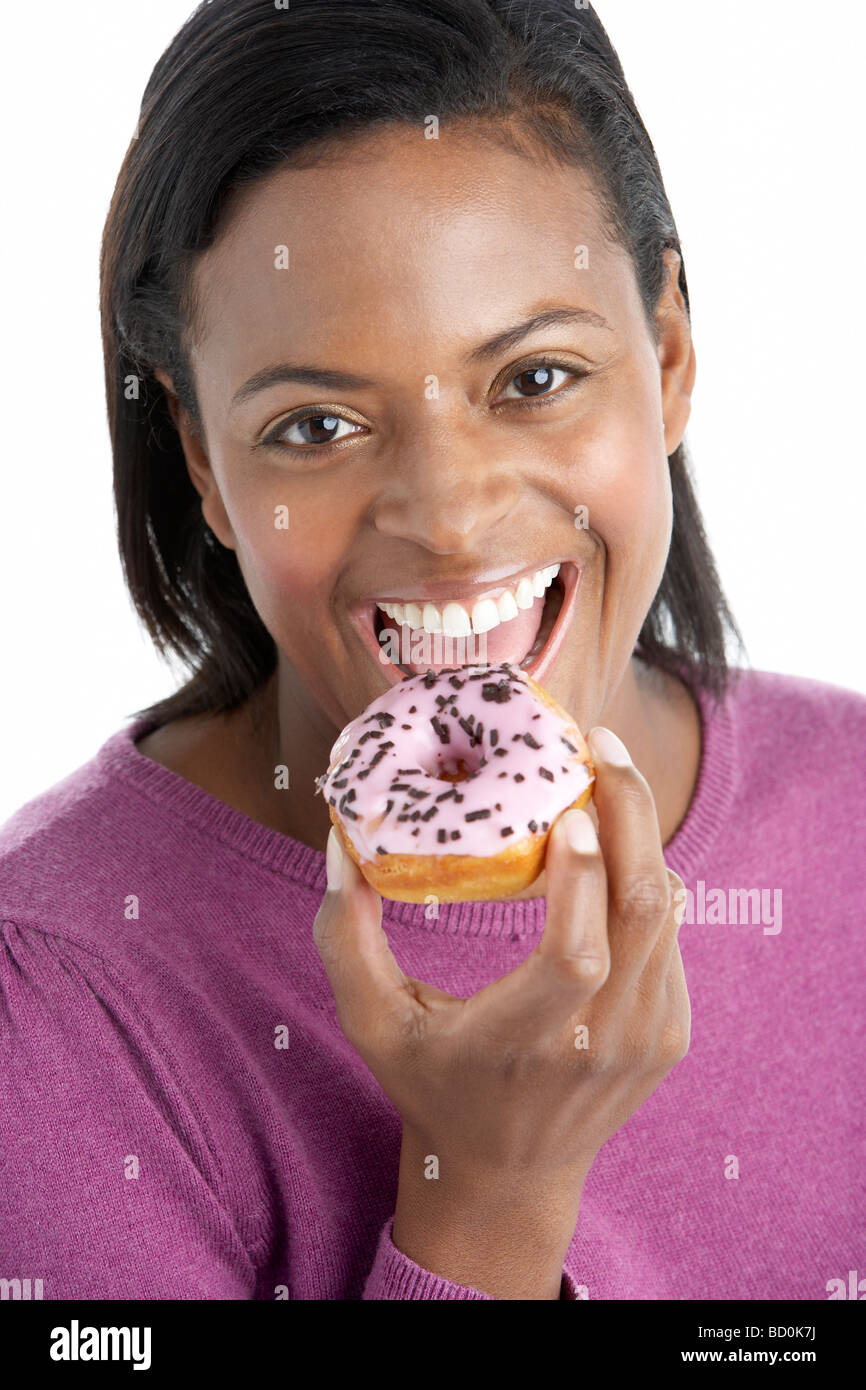 African american woman biting eating hi-res stock photography and ...