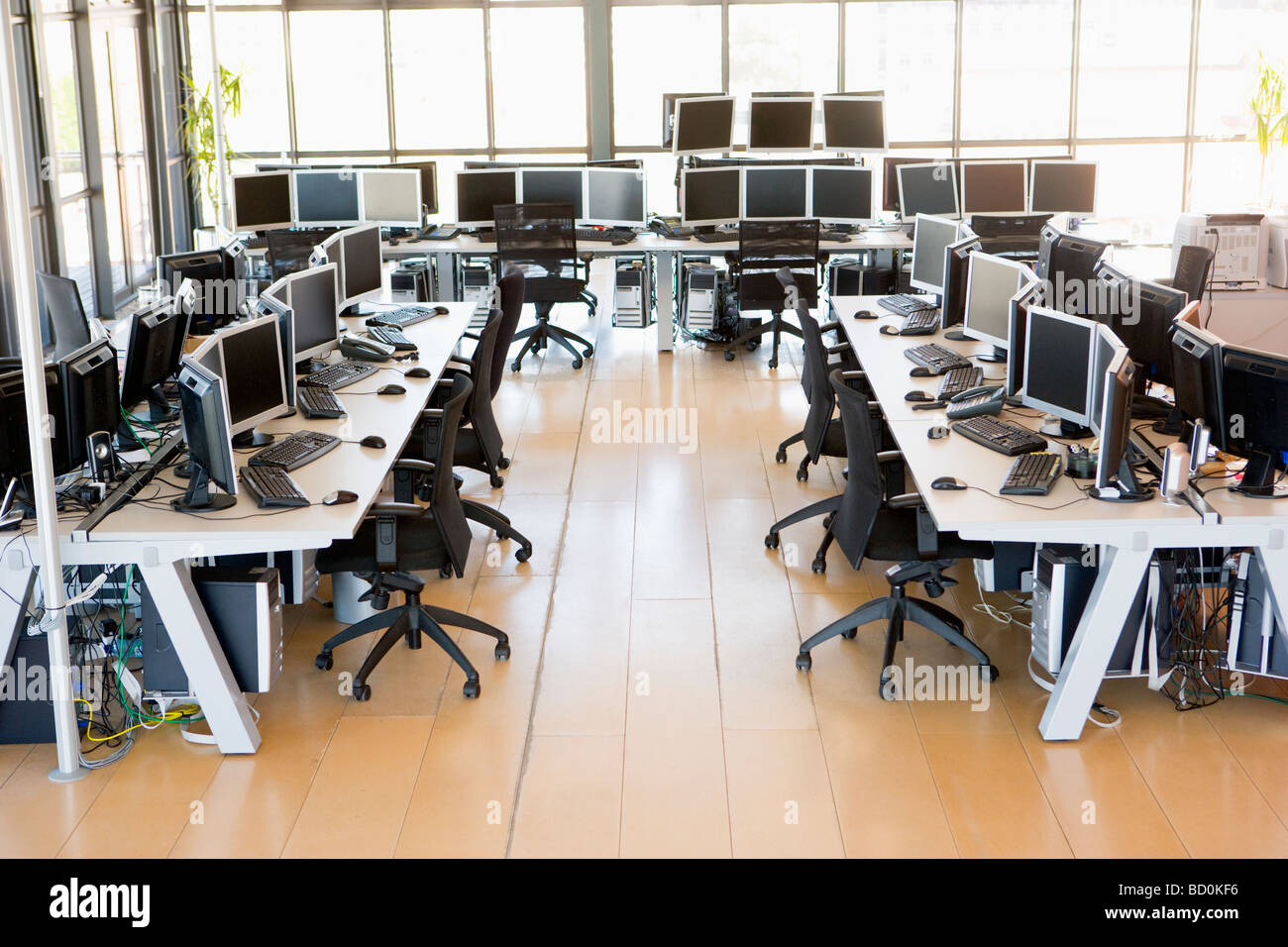 View Of Stock Trading Office Stock Photo - Alamy