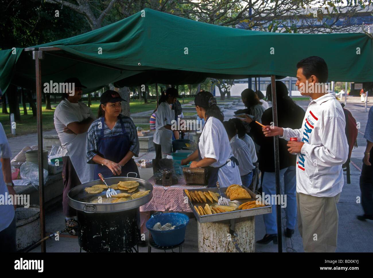 People Hispanic Mexican students cooking lunch on campus University of ...