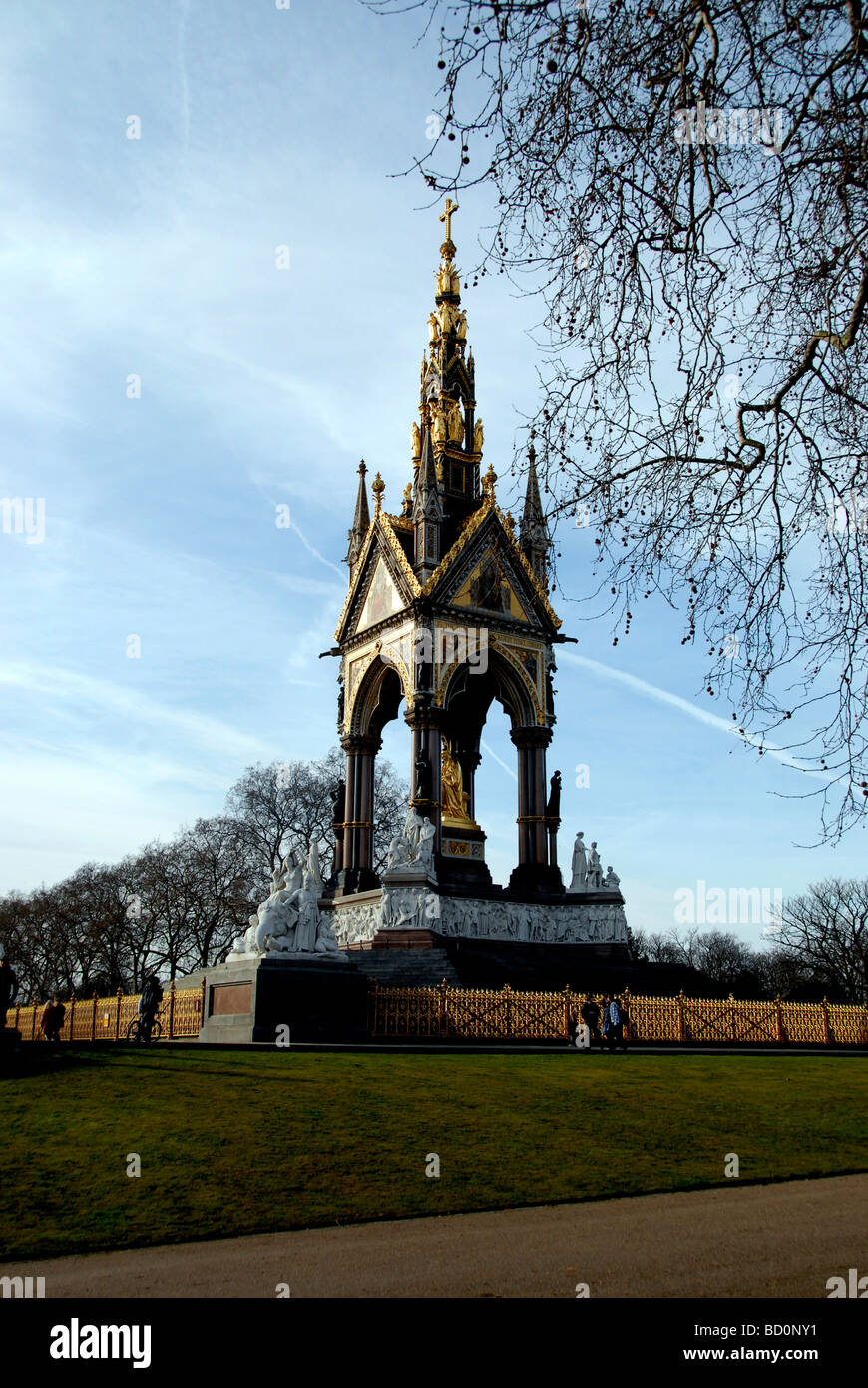 View of the Albert Memorial designed by Sir George Gilbert Scott in ...