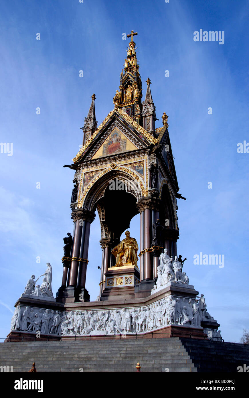 View of the Albert Memorial designed by Sir George Gilbert Scott in ...