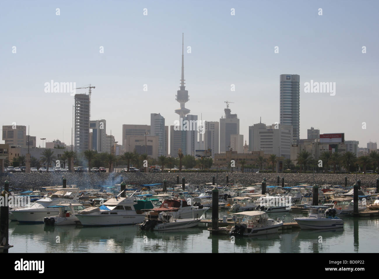 Kuwait City Skyline Marina Boats Stock Photo - Alamy