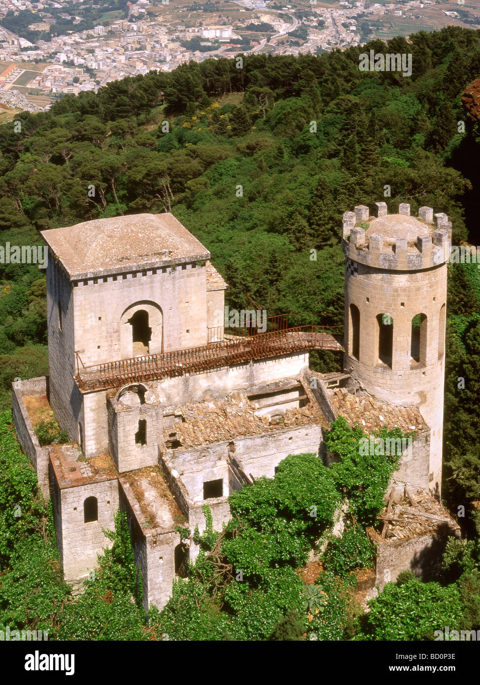 Italy Sicily Erice Castle of Venus Stock Photo - Alamy