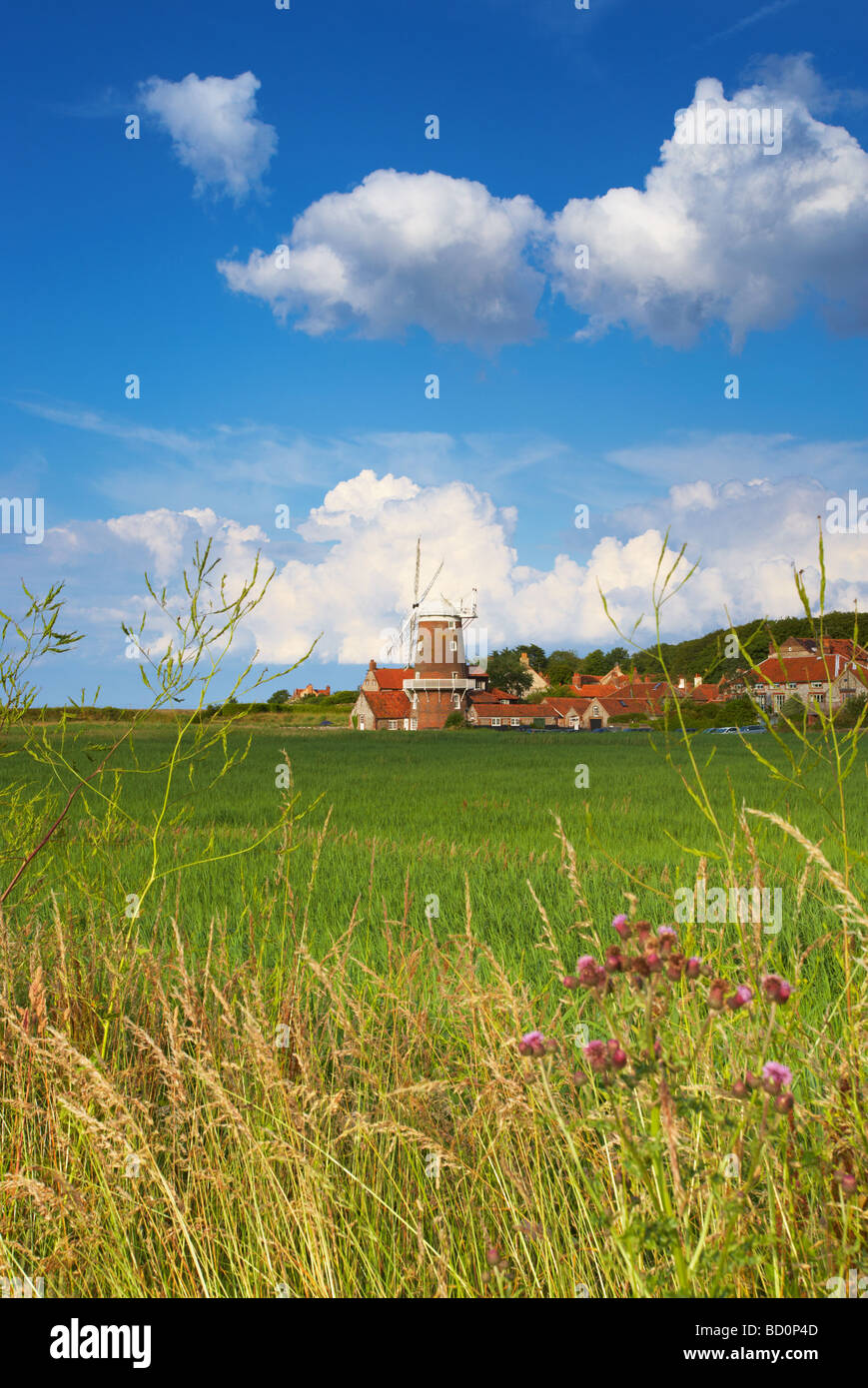 A view of the North Norfolk Village of Cley next the Sea showing it's ...