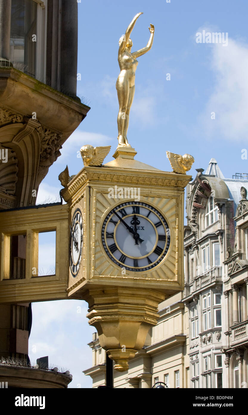 Newcastle goldsmiths clock hi-res stock photography and images - Alamy
