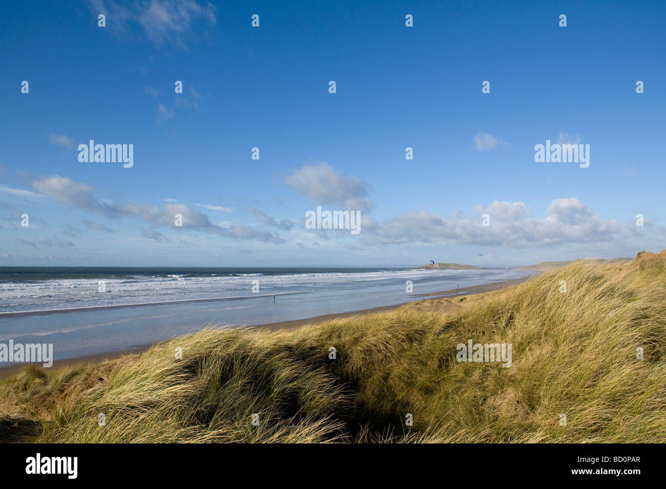 View of the sea from sand dunes Stock Photo - Alamy