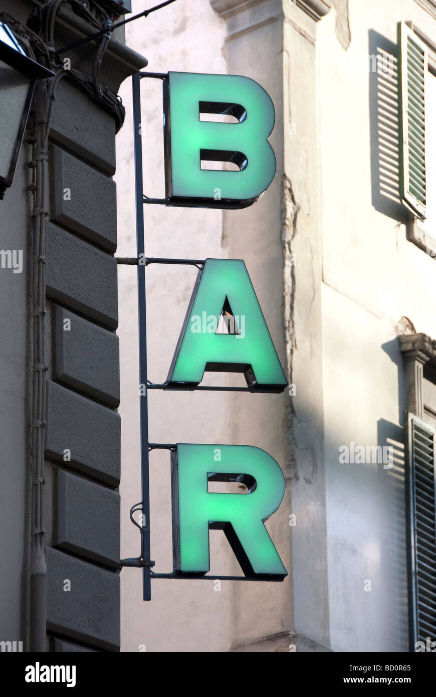 Bar sign in Florence Tuscany Stock Photo - Alamy