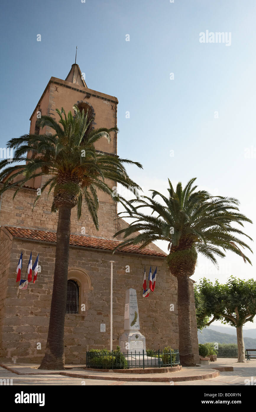 Church of st Michel and war memorial Grimaud Provence Alpes Côte d Azur ...
