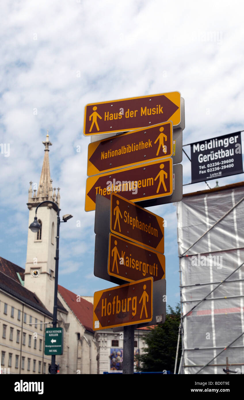 Street signs in Vienna Stock Photo - Alamy