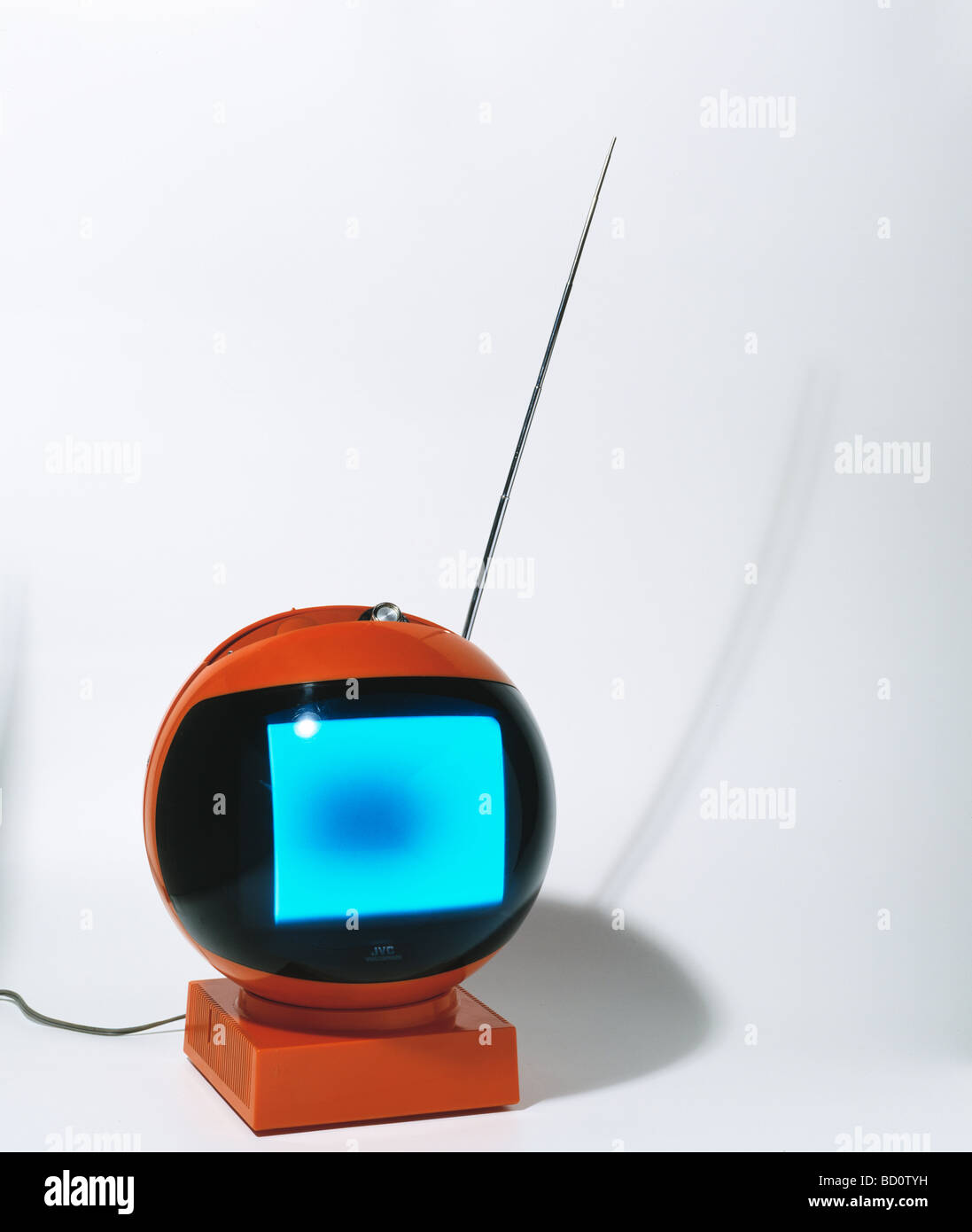 retro round red television with arial Stock Photo - Alamy