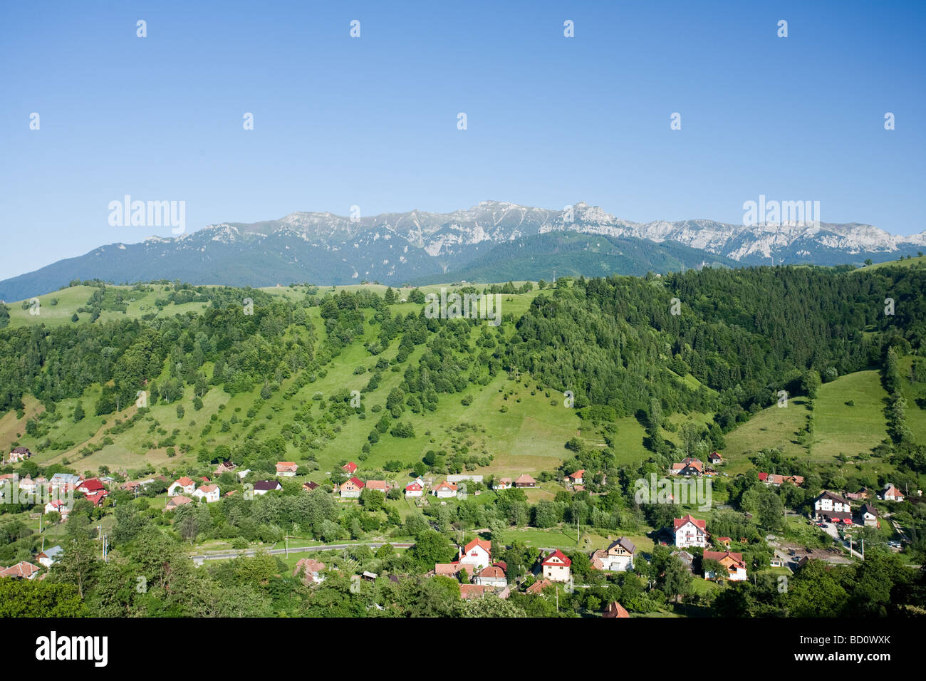 Beautiful view in Romanian mountains Stock Photo - Alamy