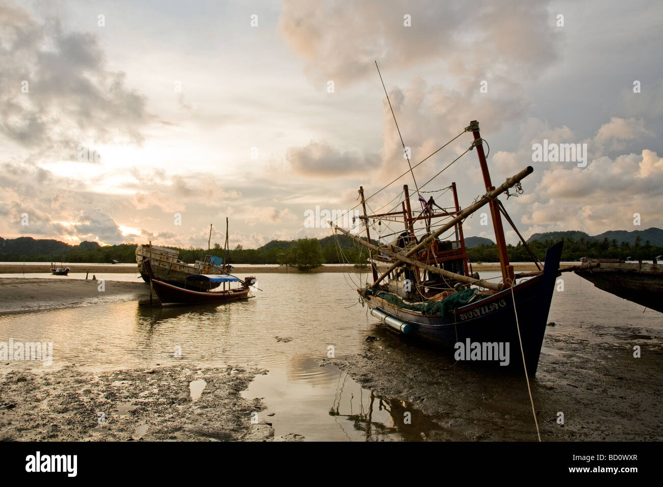 Boats In the harbour, Pak Bara, Thailand Stock Photo - Alamy