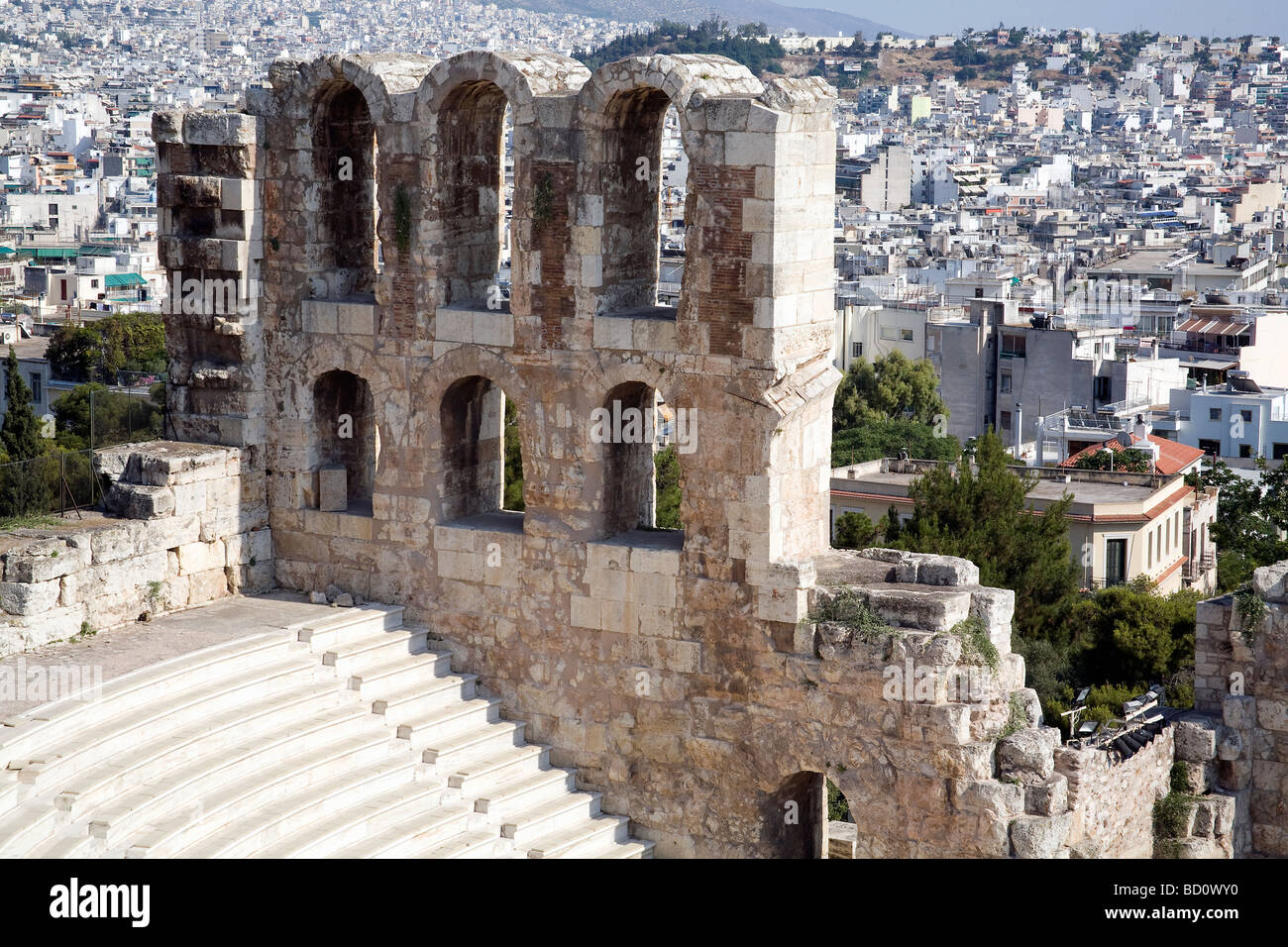 Odeon of Herodes Atticus, Acropolis Athens Greece Stock Photo - Alamy