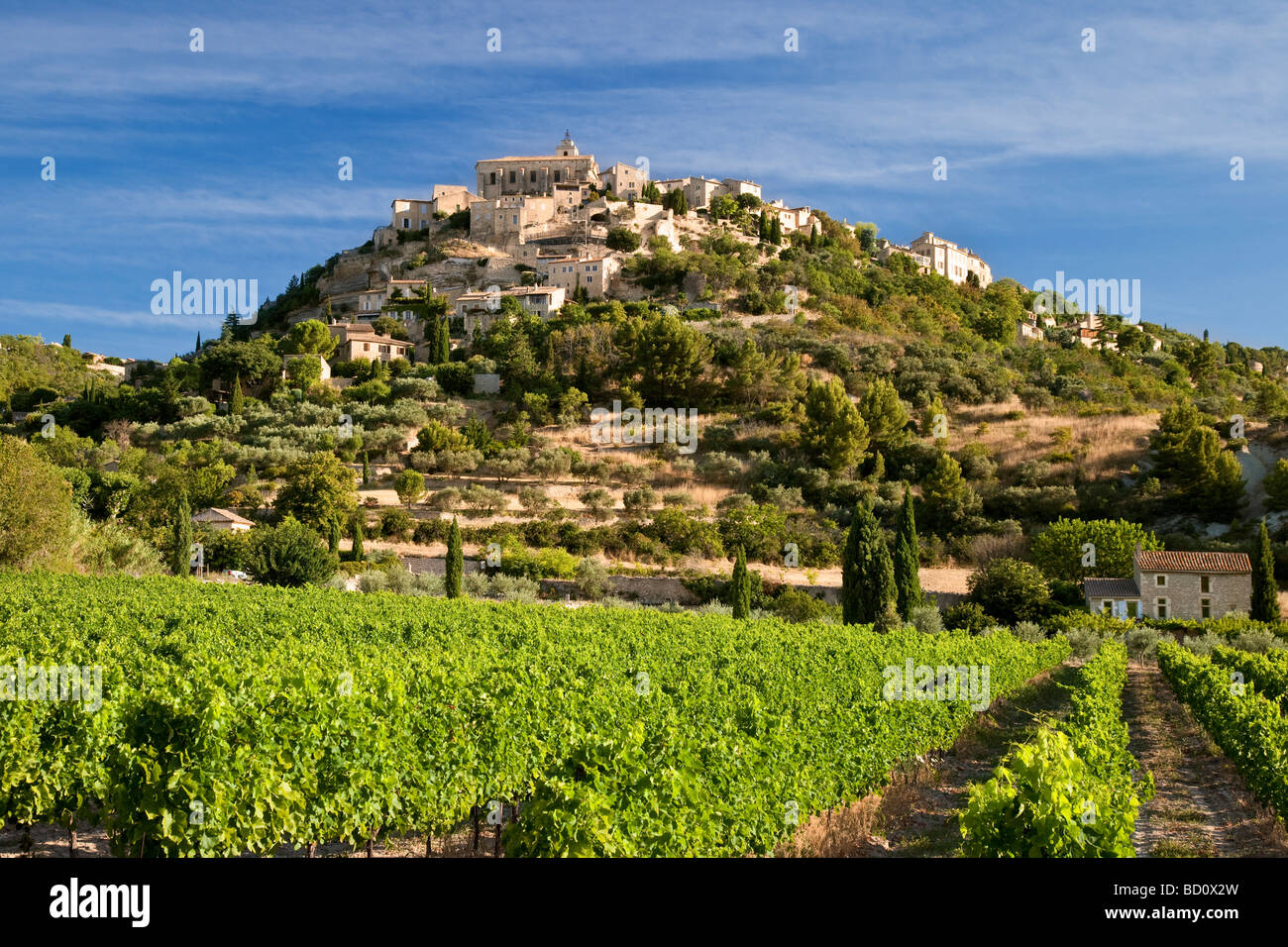 Early morning in Gordes, Provence France Stock Photo - Alamy