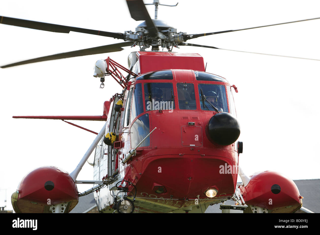 Coastguard helicopter close up Stock Photo - Alamy