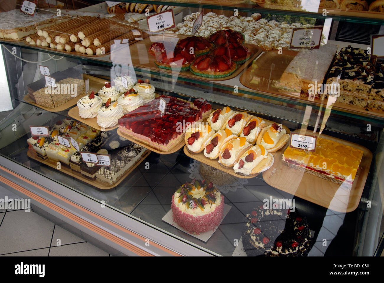 Traditional cake shop in Krakow Poland Stock Photo - Alamy