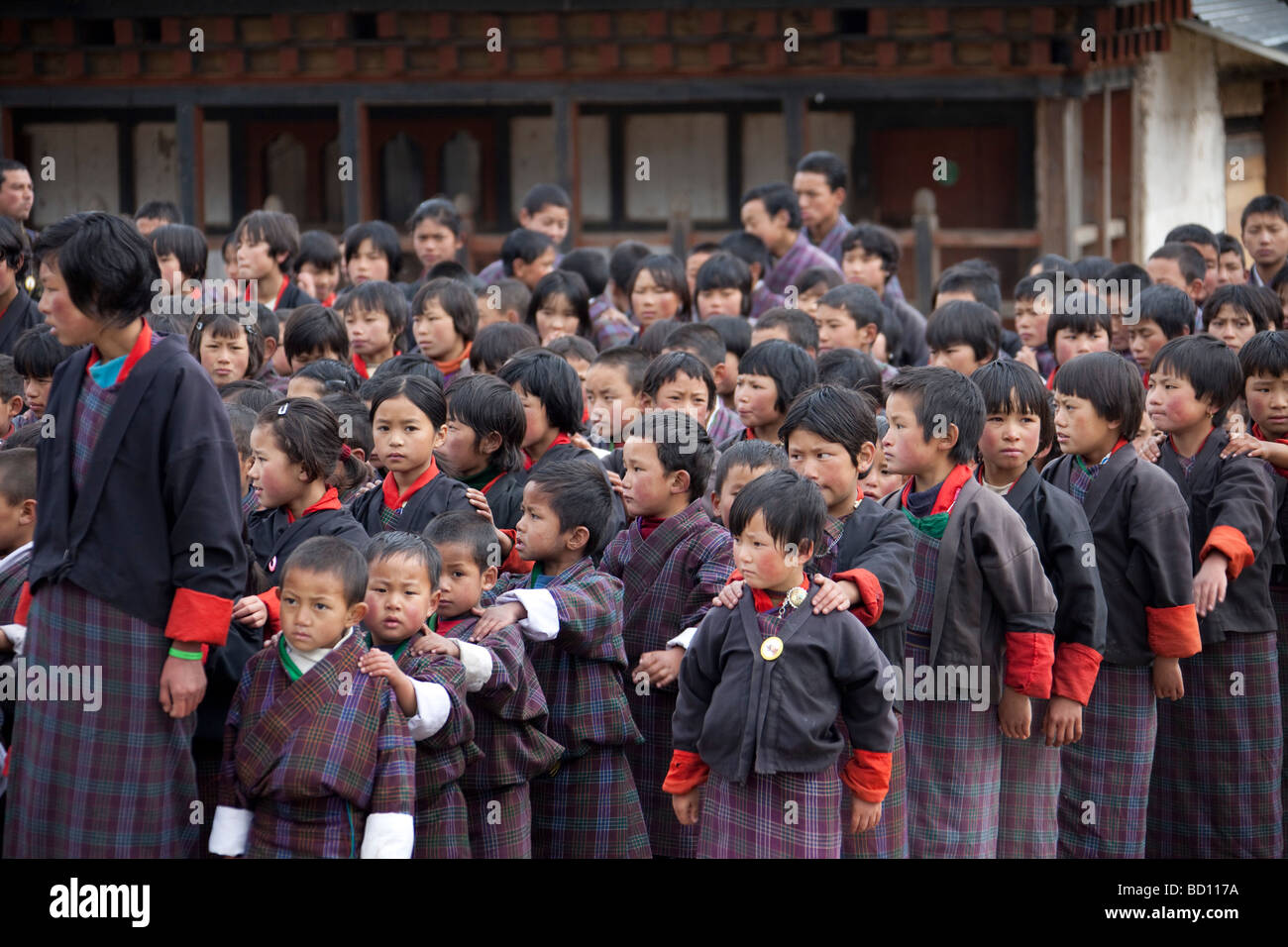Ecole school bhutan bhutanese studying studies students hi-res stock ...