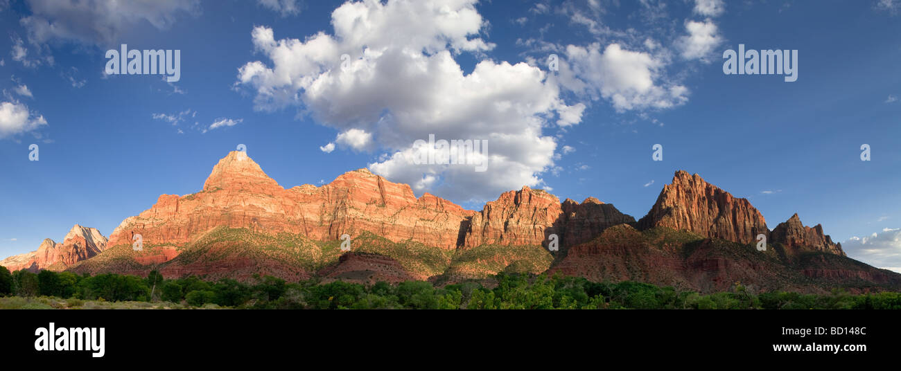 High resolution Panoramic view Cliffs at Zion National Park, Utah, USA ...