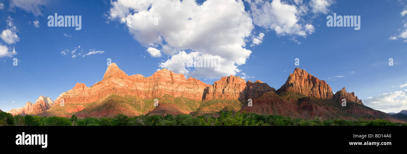 High resolution Panorama image of Zion National Park, Utah, USA Stock ...