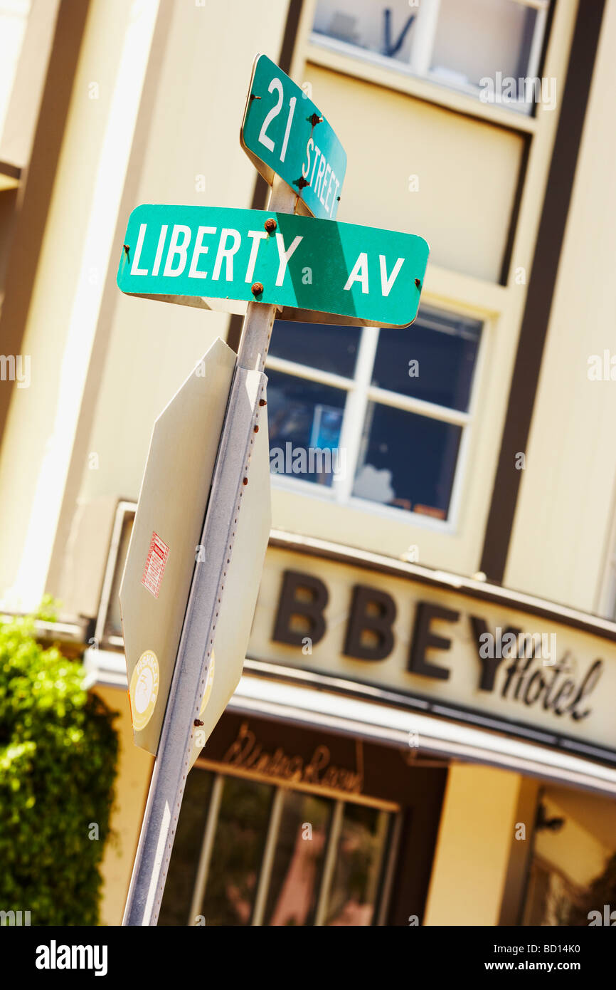 Street signs in front of palms in Miami, Florida, USA Stock Photo - Alamy