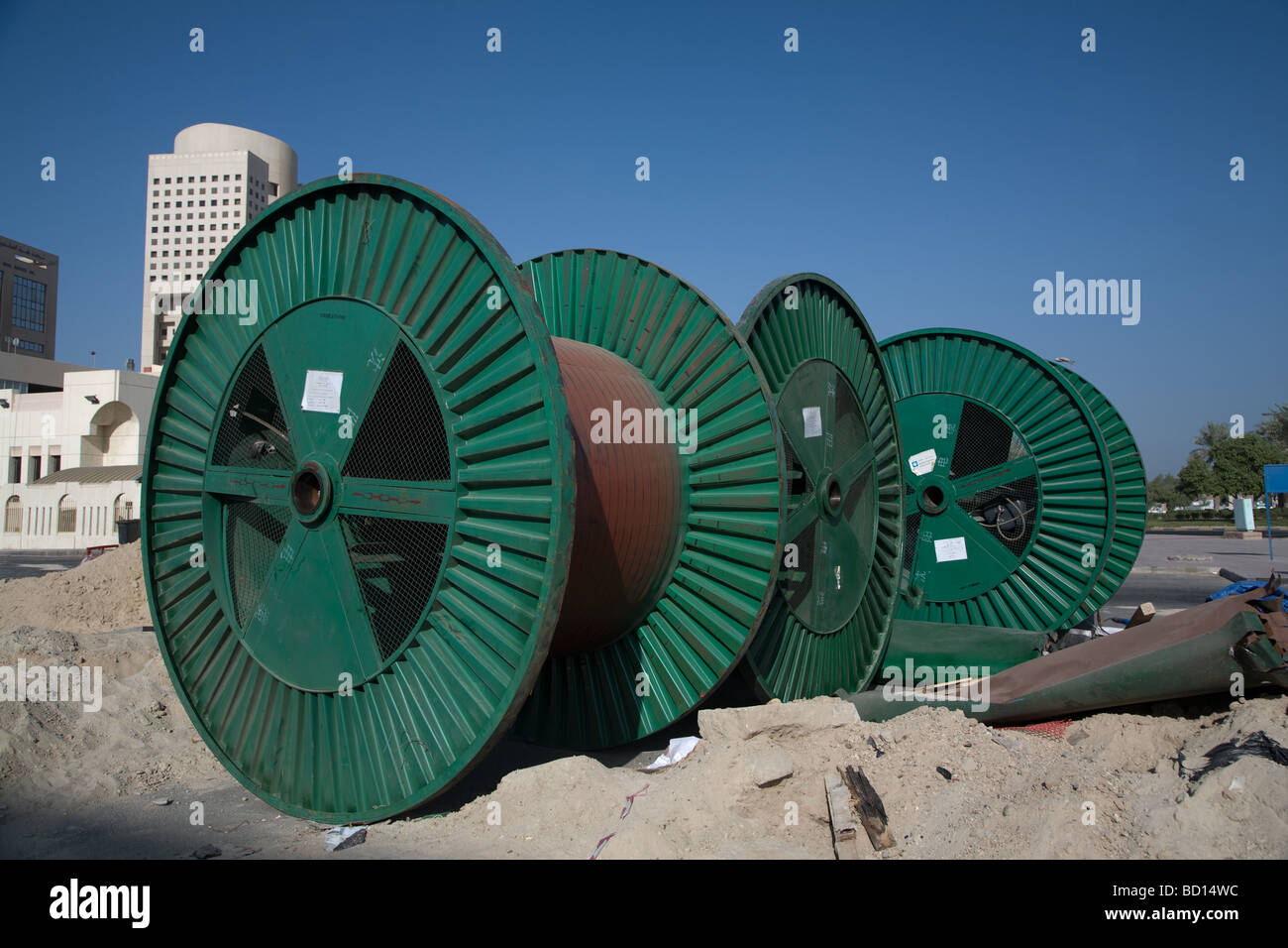 Electricity Power Cable Reel Roll Rolls KUWAIT Stock Photo - Alamy