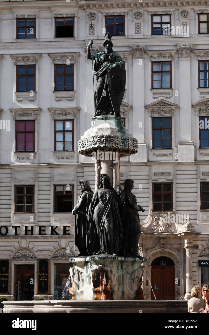Austriabrunnen fountain freyung vienna austria hi-res stock photography ...