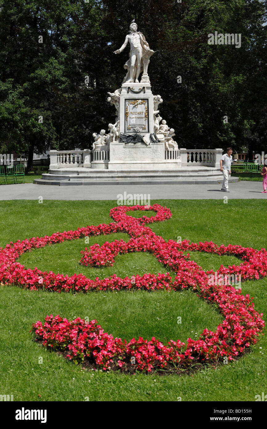 Mozart memorial in the Burggarten castle garden, Vienna, Austria ...