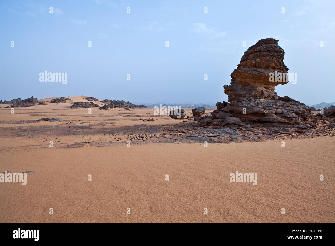 Libya Sahara desert the Akakus rocky area Stock Photo - Alamy