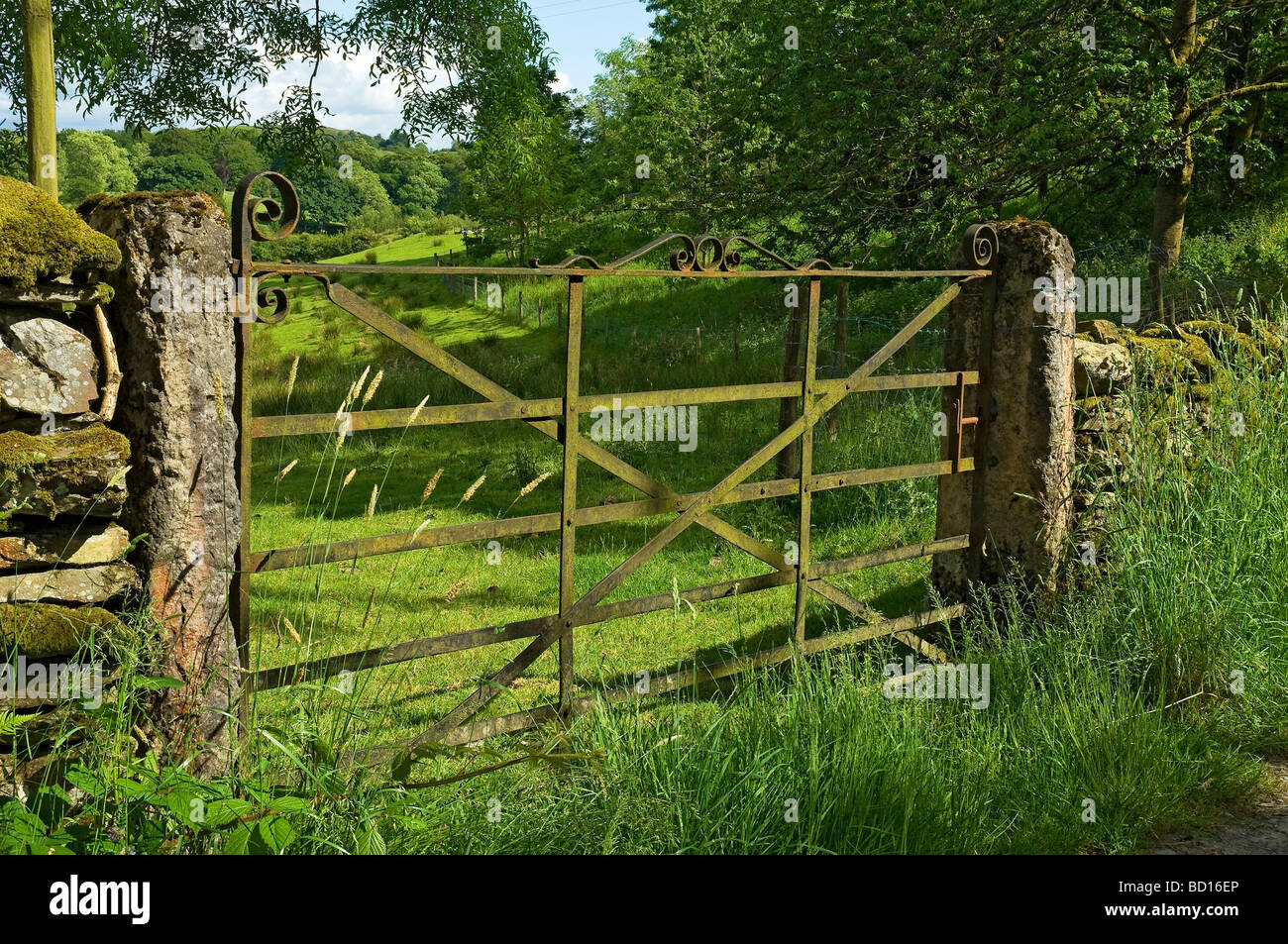 Gate opening into field hi-res stock photography and images - Alamy