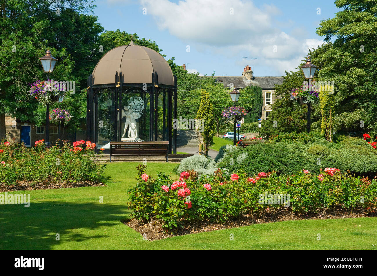 Festival Pavilion and rose gardens in summer Crescent Road Harrogate ...