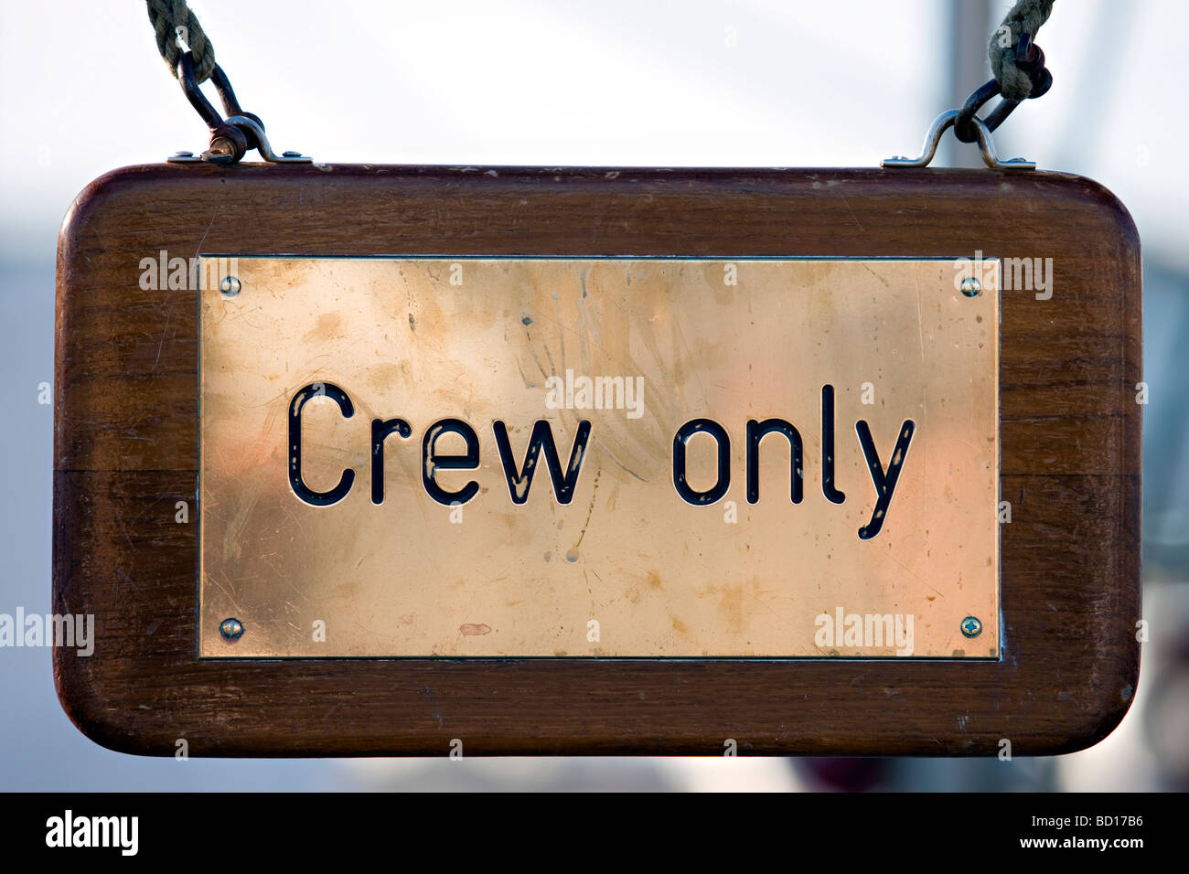 Crew only sign hi-res stock photography and images - Alamy