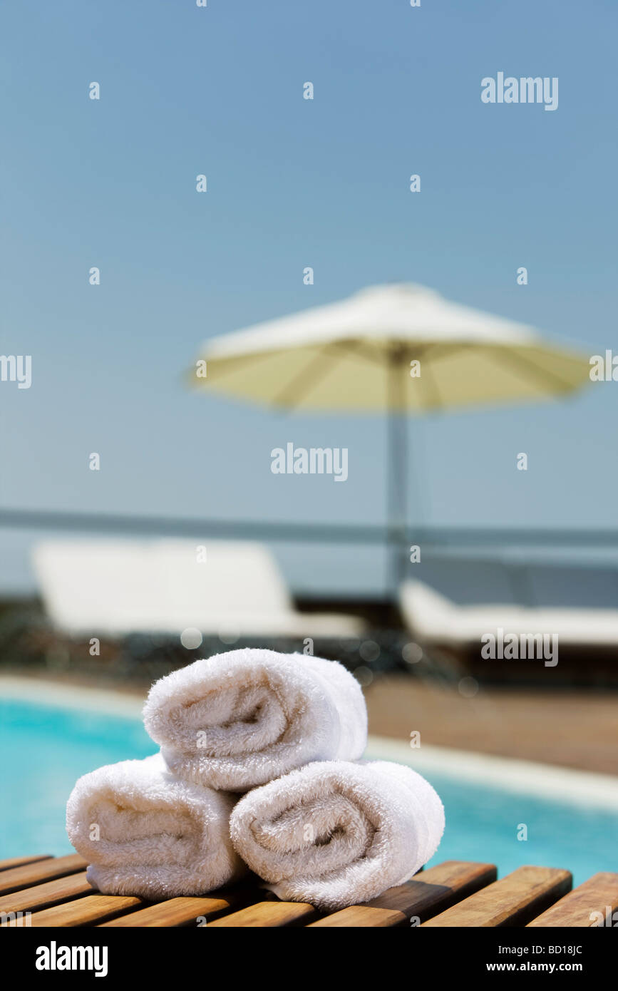 Pool towels rolled up hi-res stock photography and images - Alamy