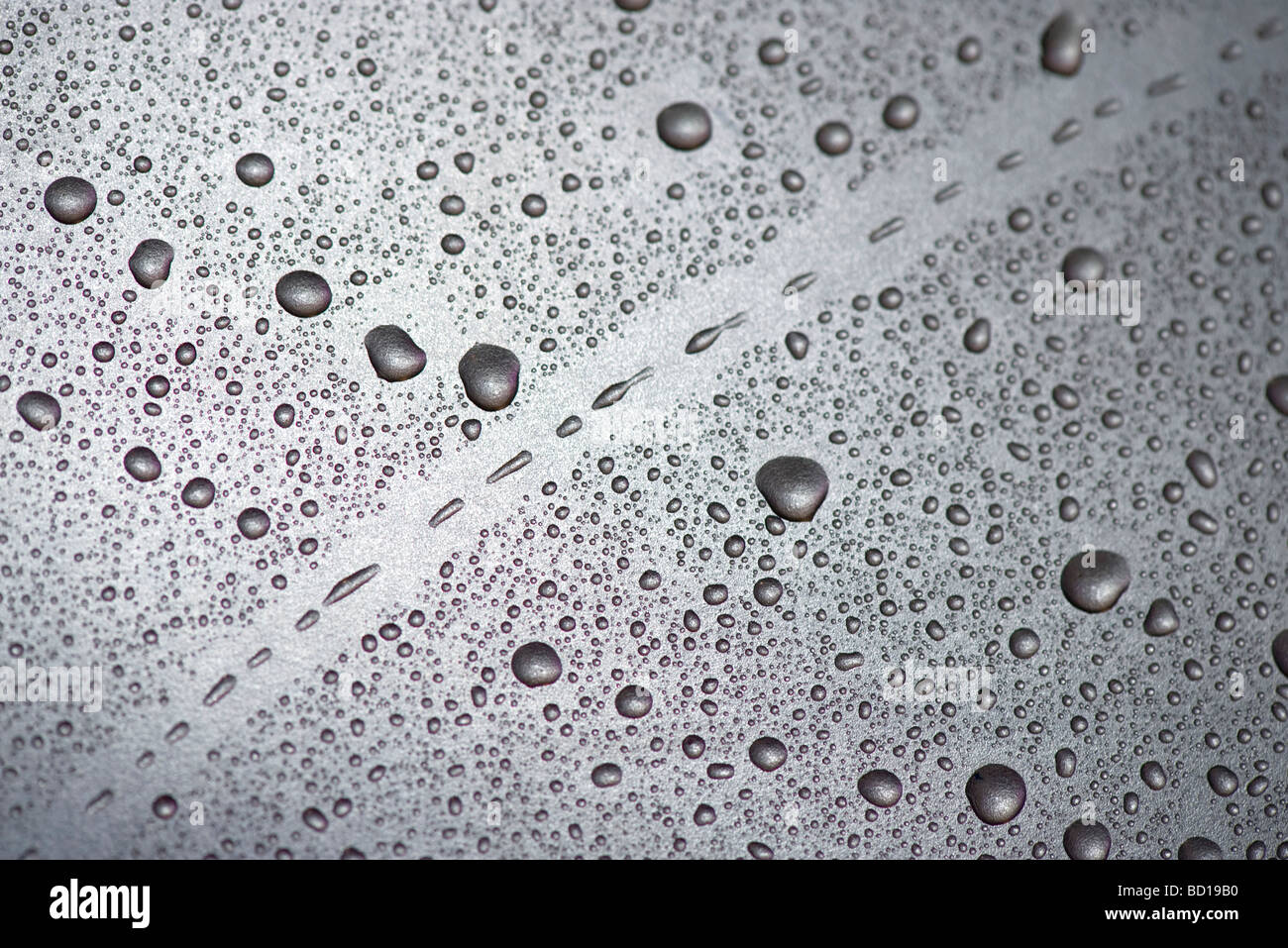 Water droplets on surface Stock Photo - Alamy