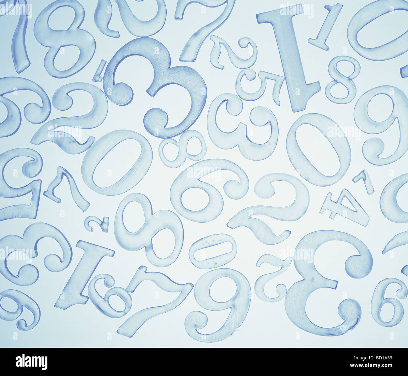 Numbers on white background computer graphic full frame Stock Photo - Alamy