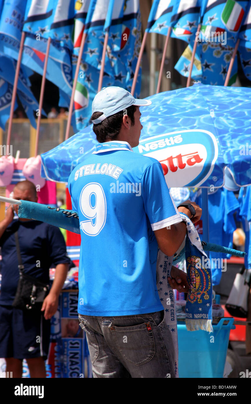 Napoli Football Club Fan Supporter at the Stadium Stock Photo - Alamy