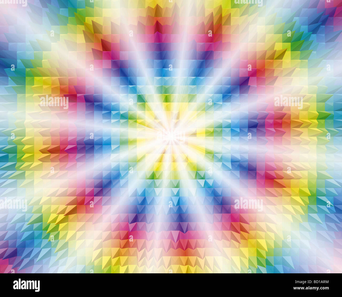 Abstract image of sunbeam with rainbow colored background Stock Photo ...