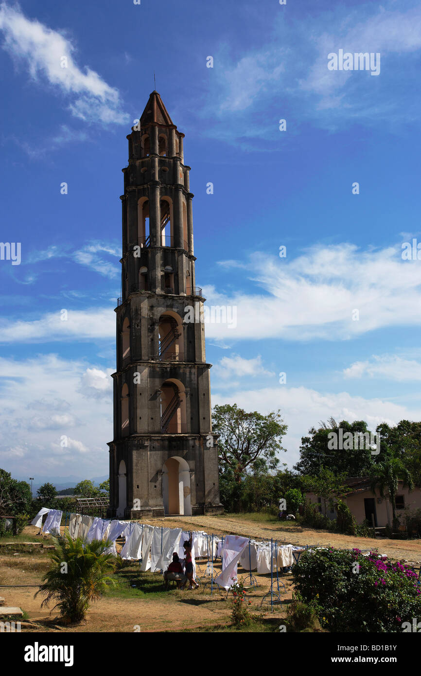 The tower at Manaca Iznaga estate Valle de los Ingenios Trinidad Sancti ...