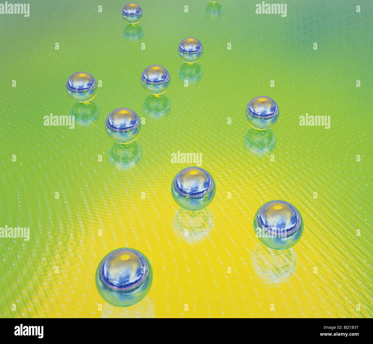 Rolling balls computer graphic Stock Photo - Alamy