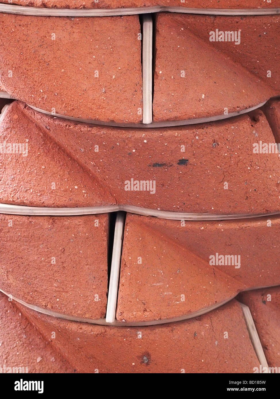 background from texture round red bricks Stock Photo - Alamy