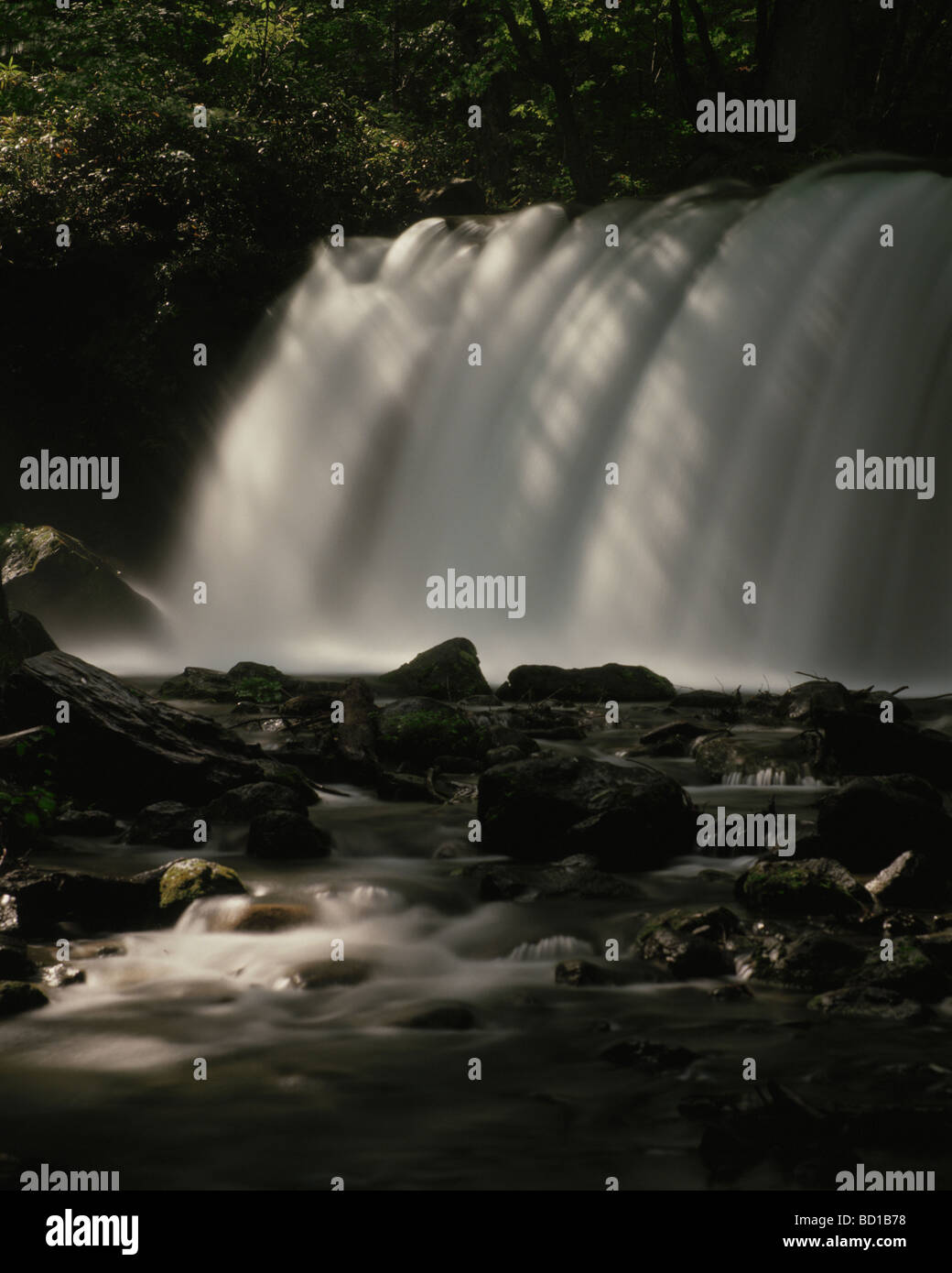Choshi fall, long exposure, Towada city, Aomori prefecture, Japan Stock ...