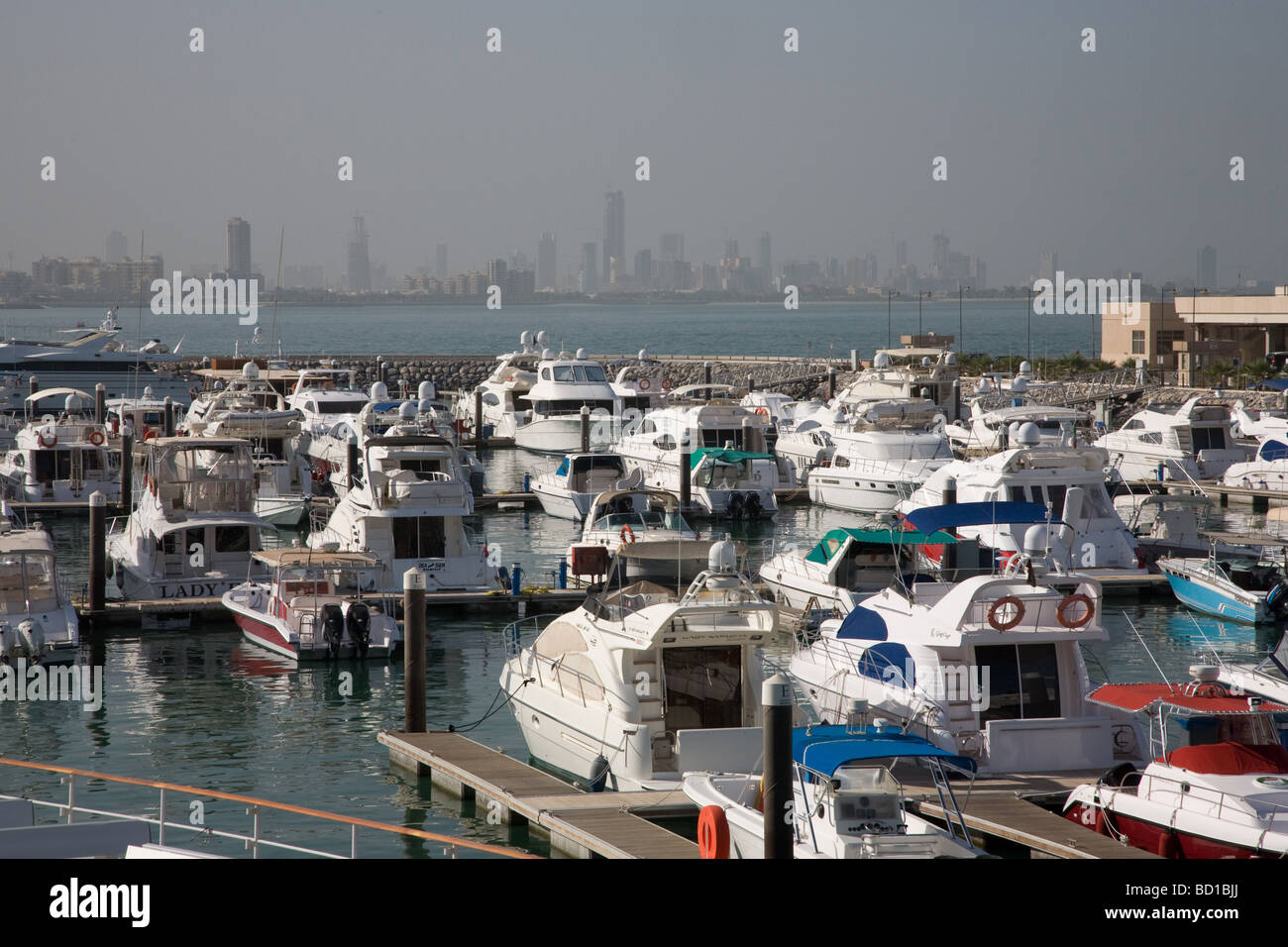 View of Kuwait City Skyline from City Mall Marina Stock Photo - Alamy